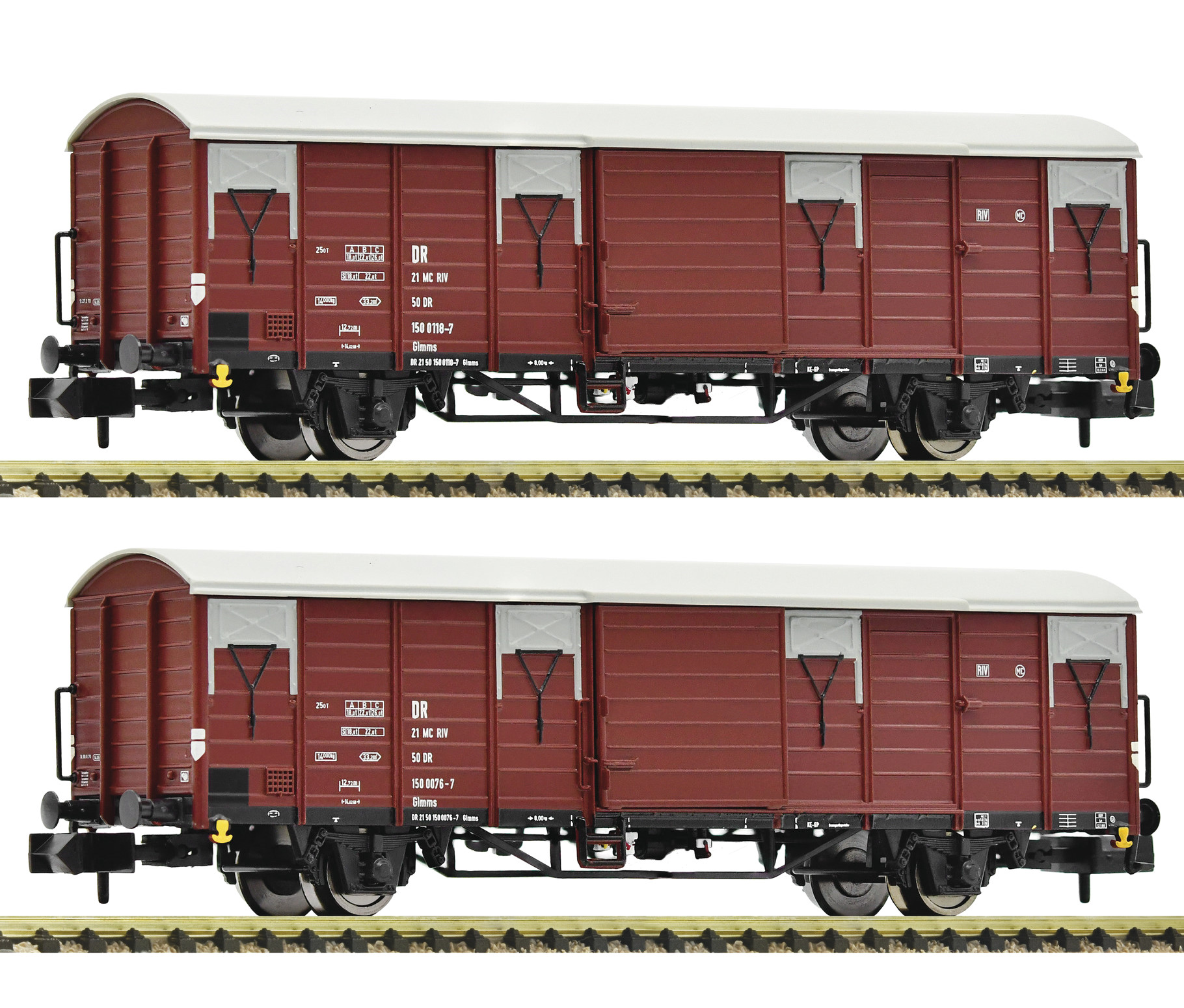 Erlebniswelt Modellbahn - Fleischmann 826210 N Gedeckte Güterwagen, DR ...