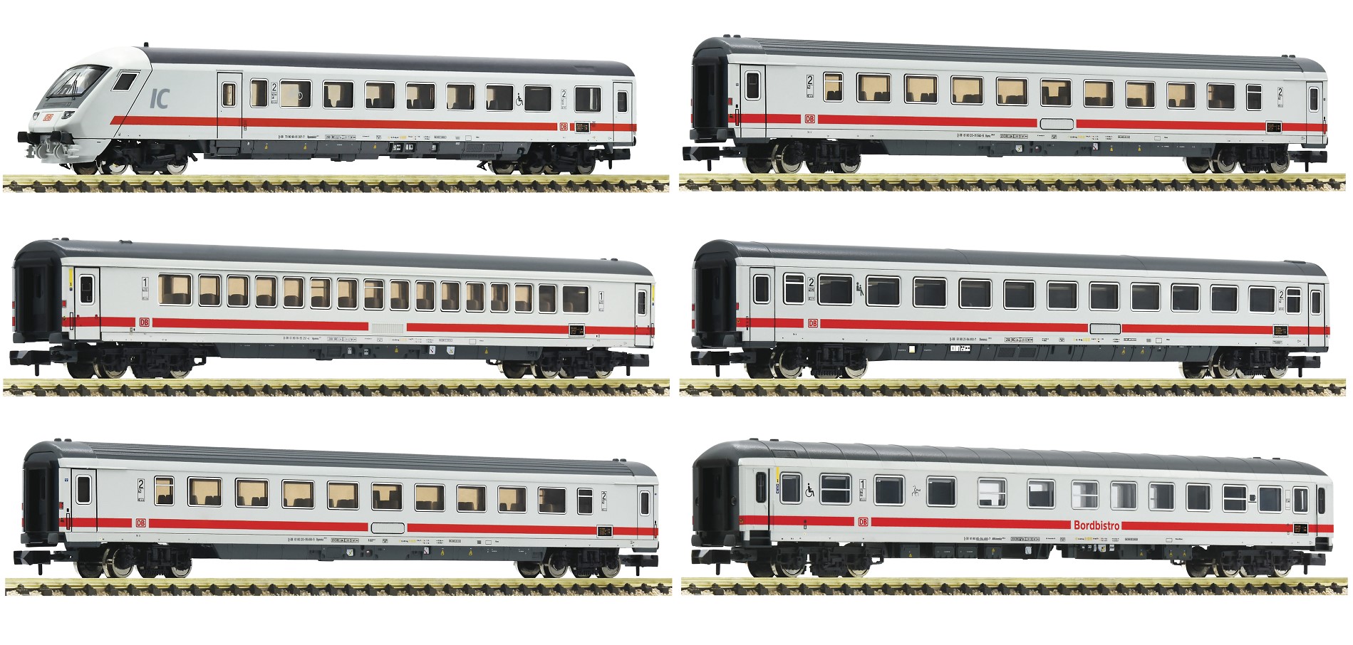 Erlebniswelt Modellbahn - Fleischmann 860884 N IC-Schnellzugwagen, DB AG 6er-Set