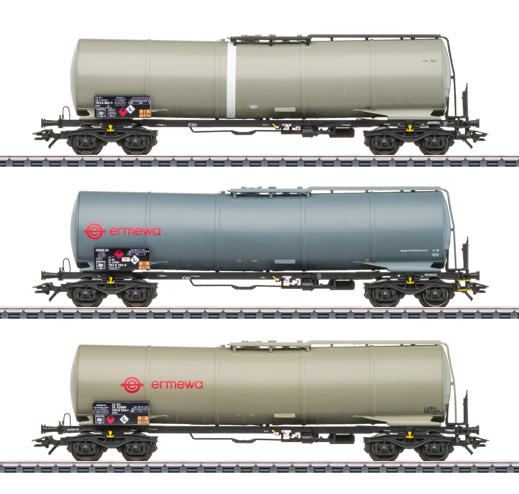 Erlebniswelt Modellbahn - Märklin 46545 H0 Kesselwagen Zans, ermewa 3er-Set