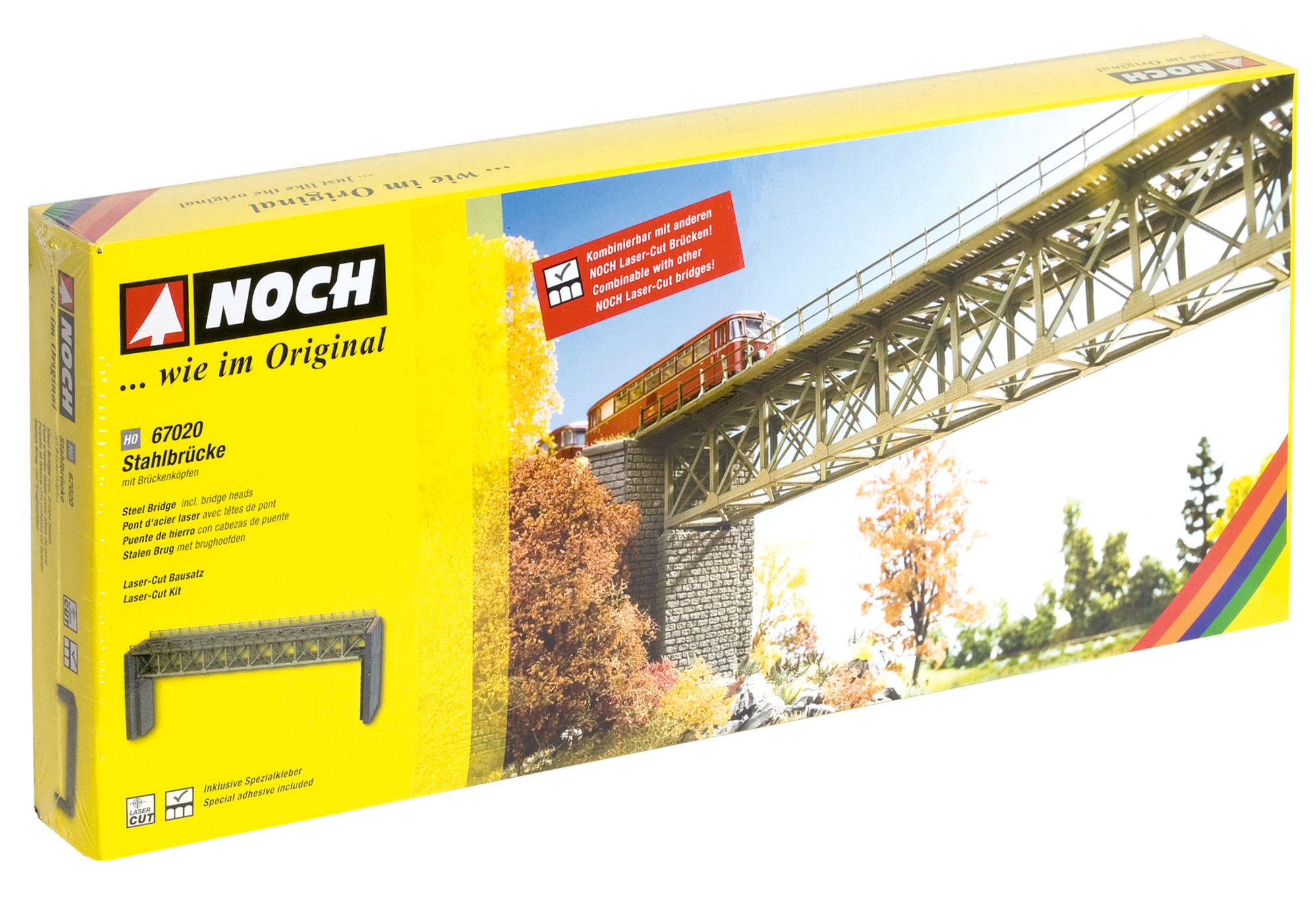Erlebniswelt Modellbahn - NOCH 67020 H0 Stahlbrücke, 37,2 cm lang